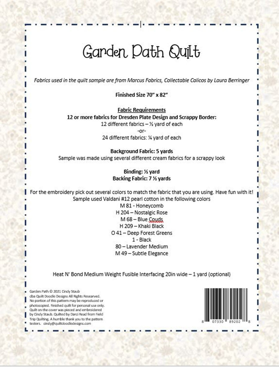 Garden Path Quilt Pattern Patterns – Quilting Books Patterns and Notions