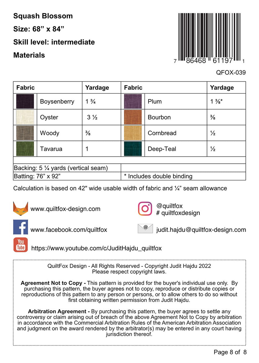 Squash Blossom Quilt Pattern – Quilting Books Patterns and Notions