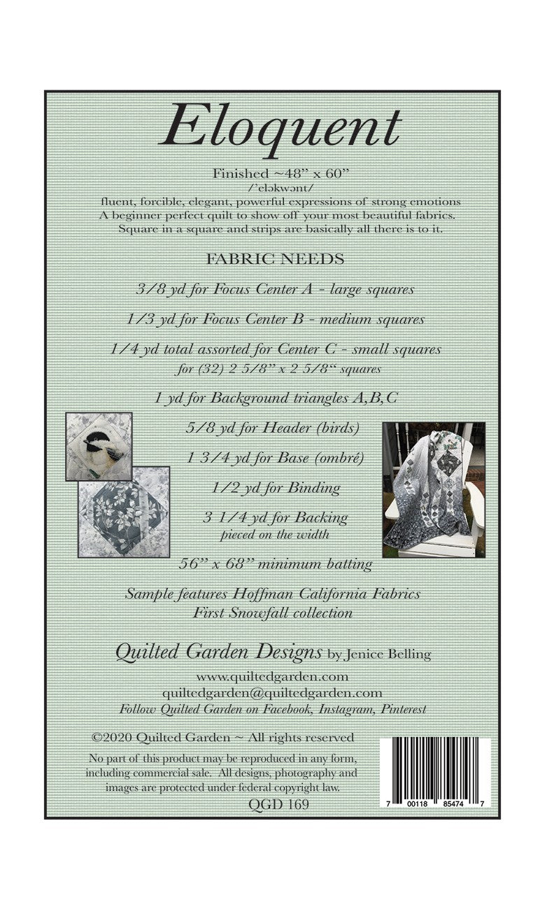 Eloquent Pattern – Quilting Books Patterns and Notions