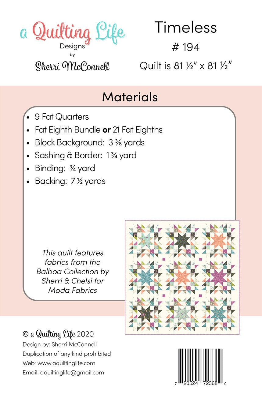 Timeless Quilt Pattern Pattern – Quilting Books Patterns and Notions