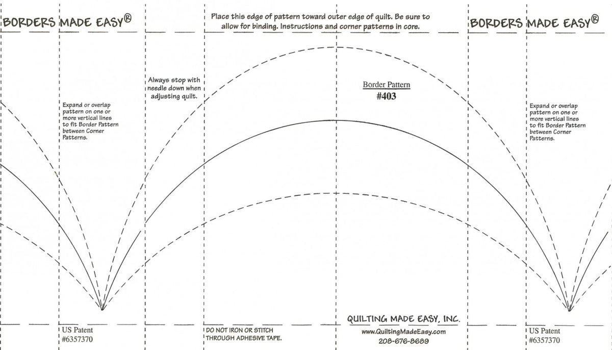 Borders Made Easy Arch Pattern – Quilting Books Patterns and Notions