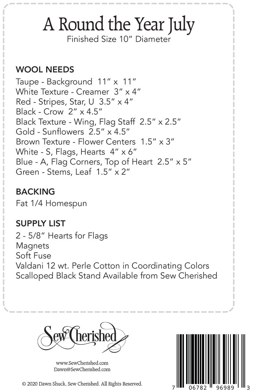 A Round the Year July Pattern – Quilting Books Patterns and Notions