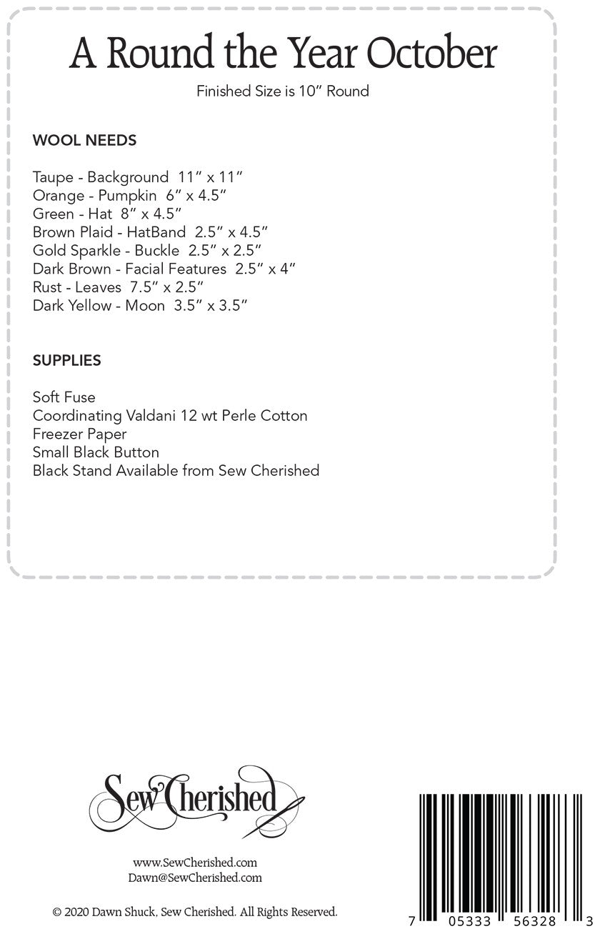 A Round the Year October Pattern – Quilting Books Patterns and Notions