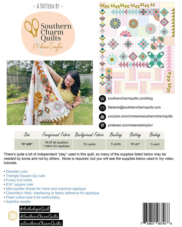 Anthologie Quilt Pattern – Quilting Books Patterns and Notions