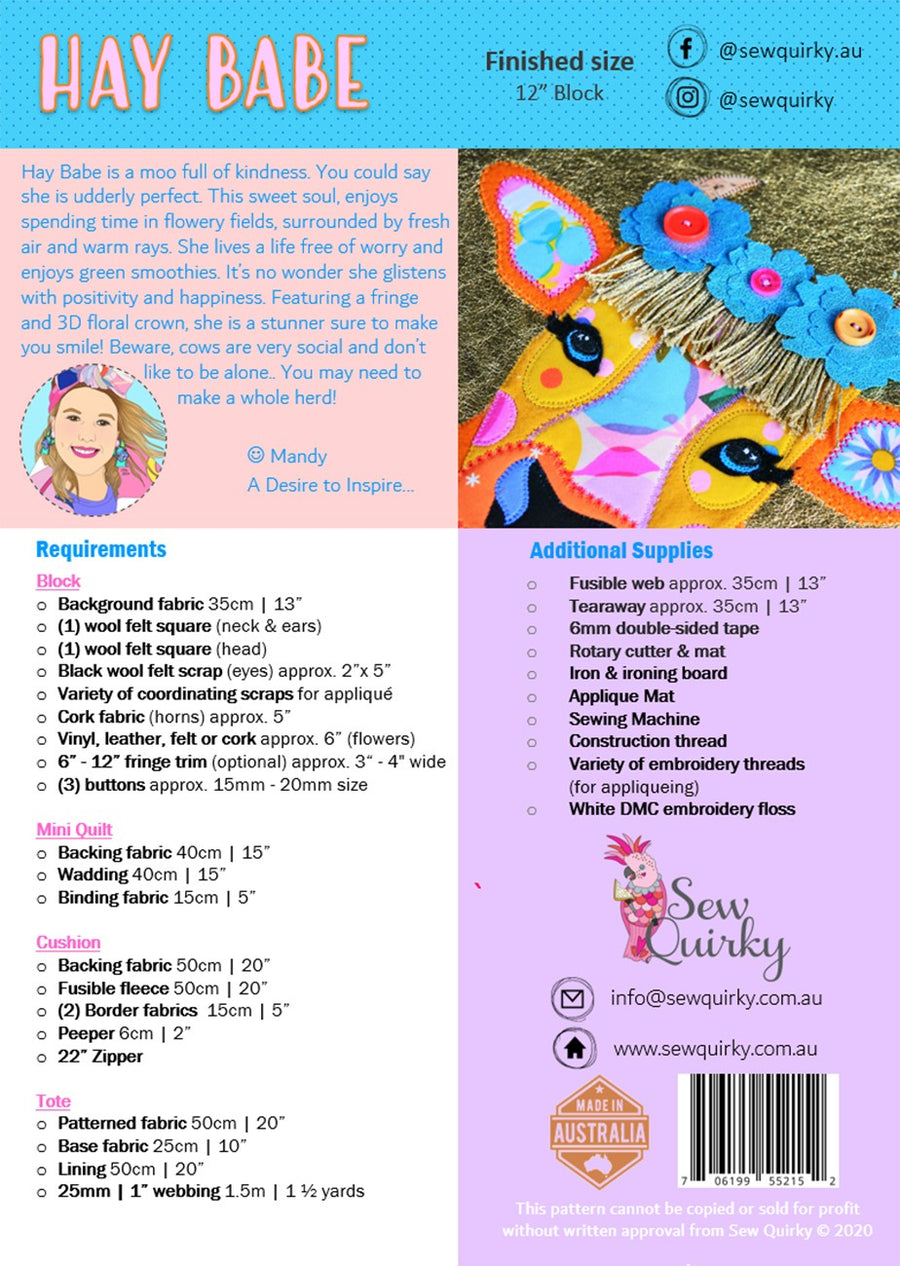 Hay Baby Pattern – Quilting Books Patterns and Notions