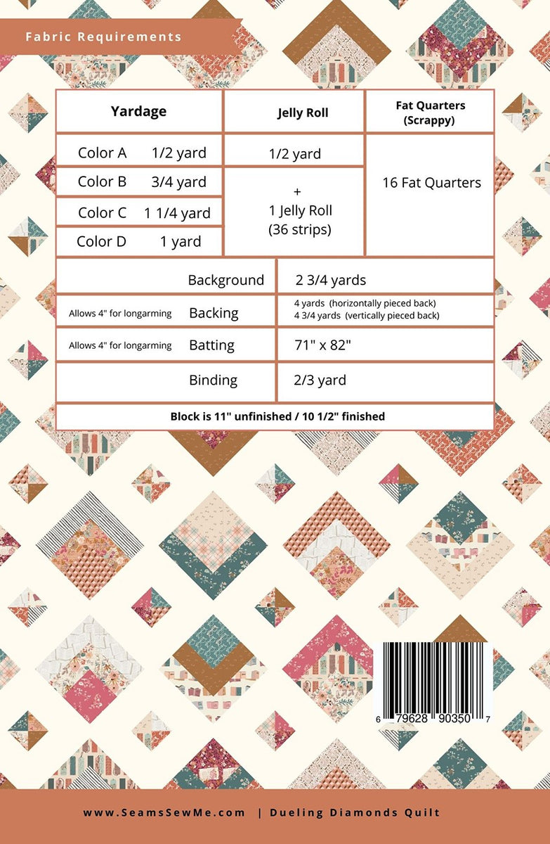 Dueling Diamonds Quilt Pattern – Quilting Books Patterns and Notions