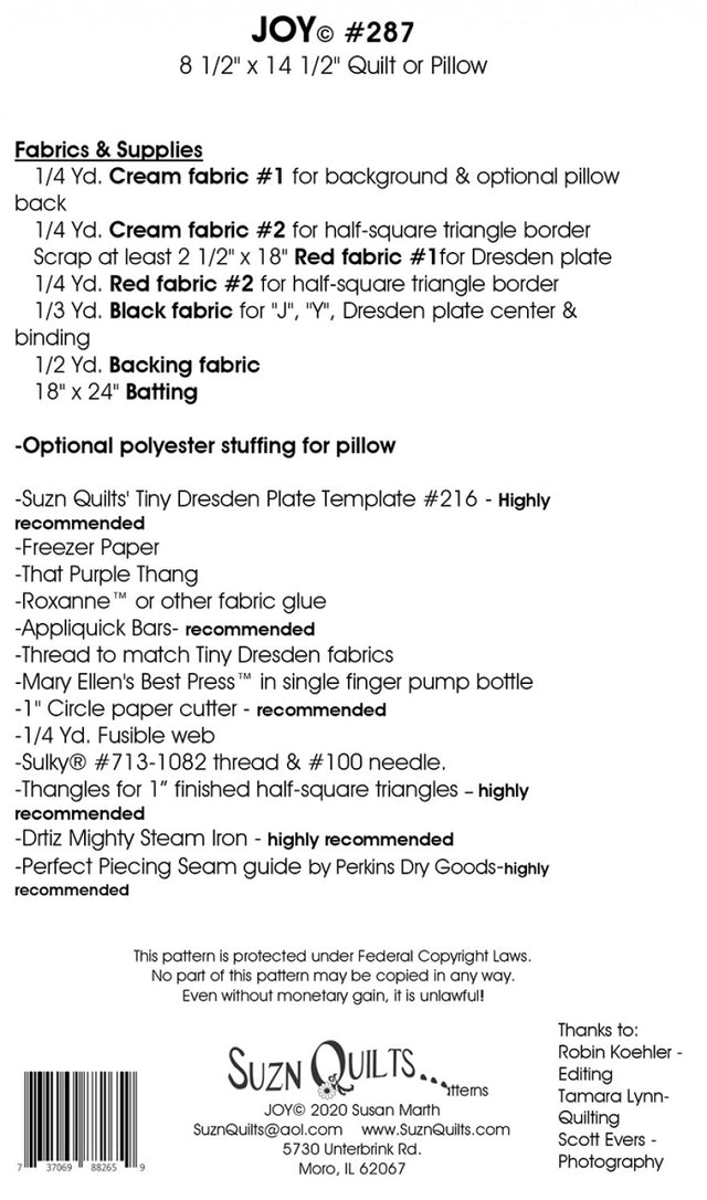 JOY Patterns – Quilting Books Patterns and Notions