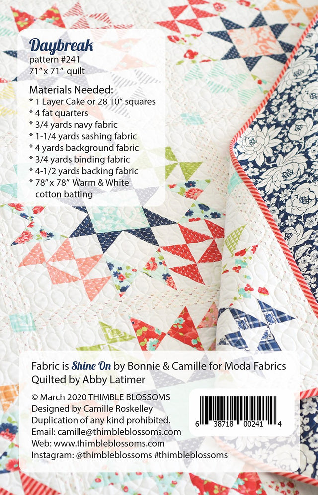 Daybreak Pattern – Quilting Books Patterns and Notions