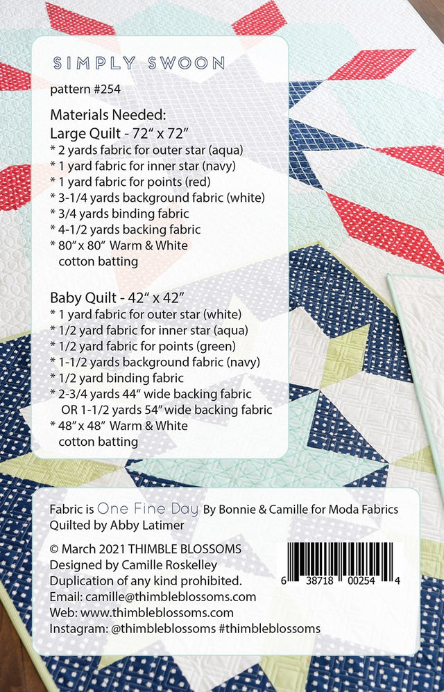 Simply Swoon Patterns – Quilting Books Patterns and Notions