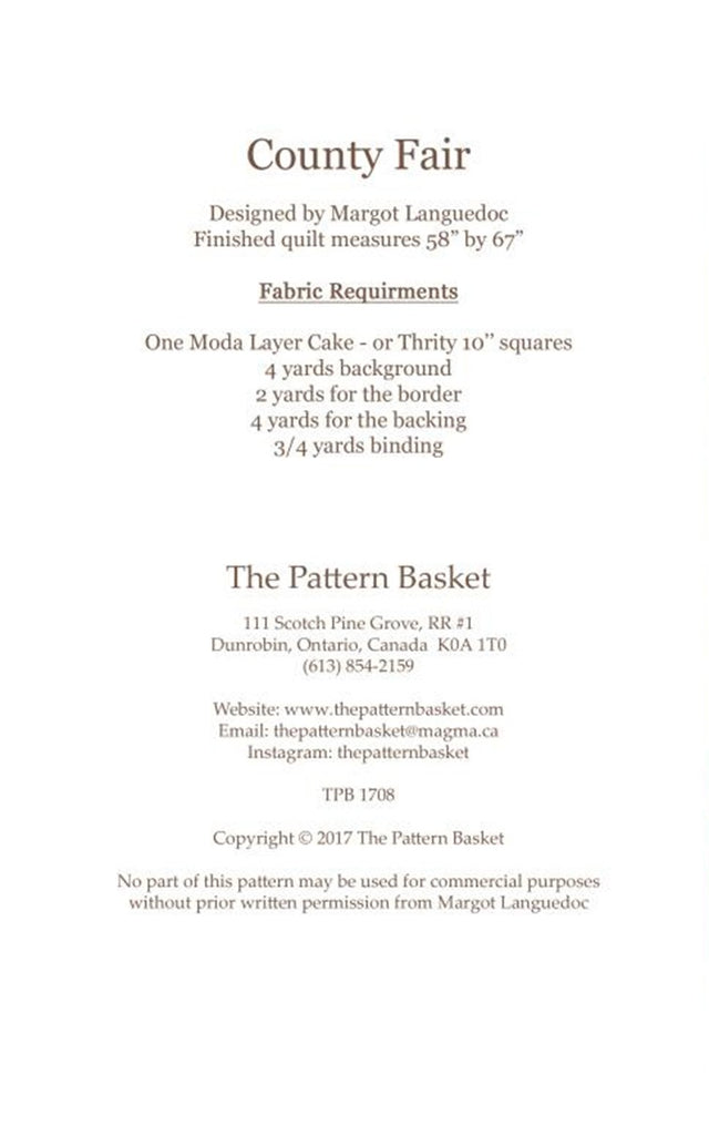 County Fair Quilters Pattern – Quilting Books Patterns and Notions