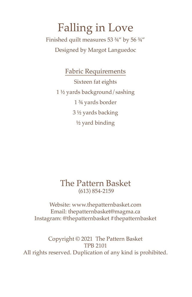 Falling in Love Quilt Patterns – Quilting Books Patterns and Notions