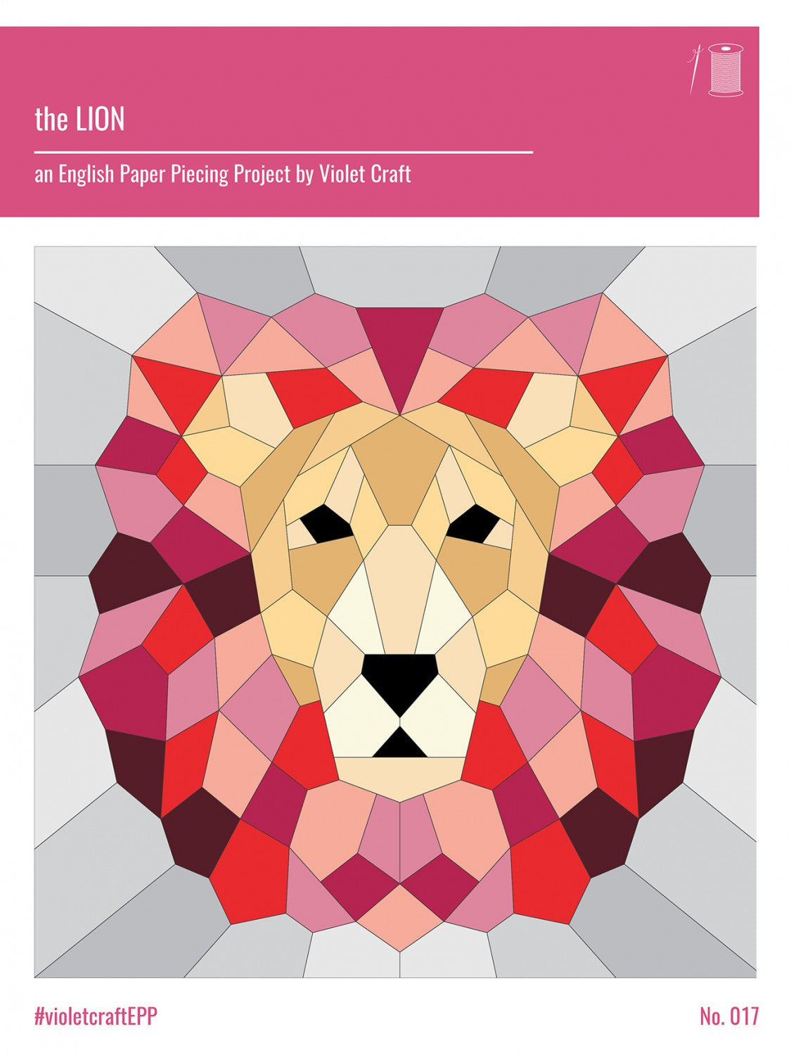 Lion English Paper Piecing Project QBPN Patterns – Quilting Books ...