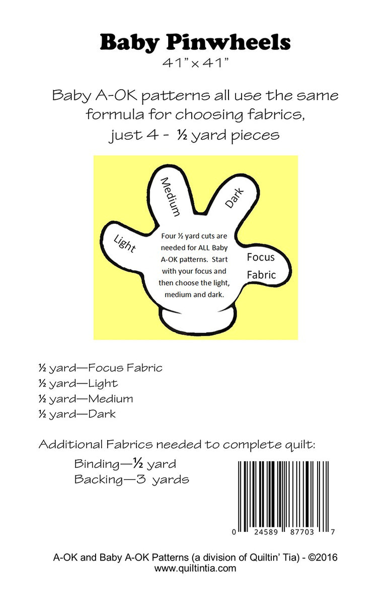 Baby Pinwheels - Baby A-OK Quilt Pattern Quilt Patterns – Quilting ...