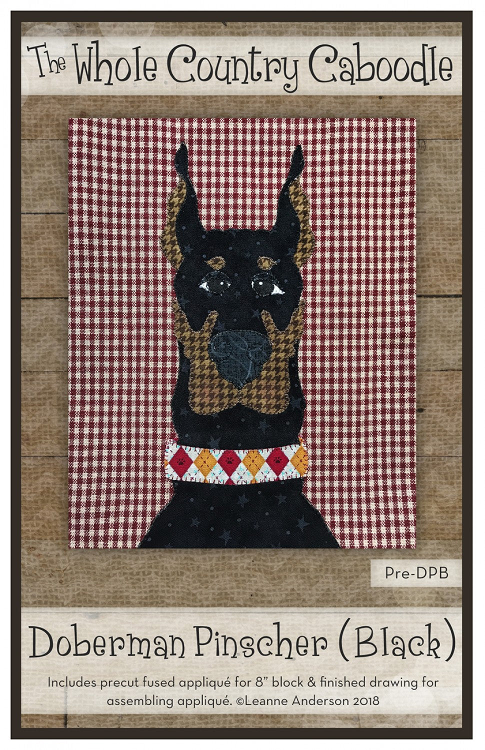 Doberman Pinscher Black Precut Fused Applique Pack Quilters Pattern ...