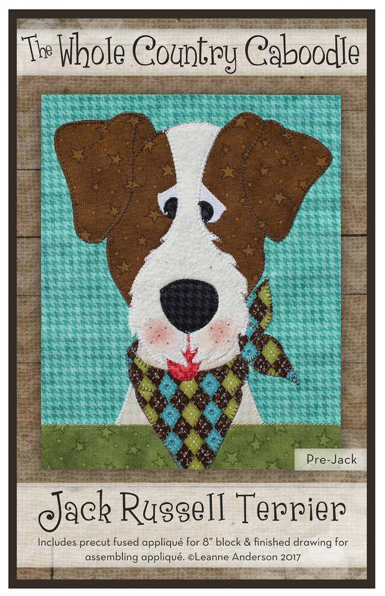 Jack Russell Terrier Precut Fused Applique Pack Quilters Pattern ...