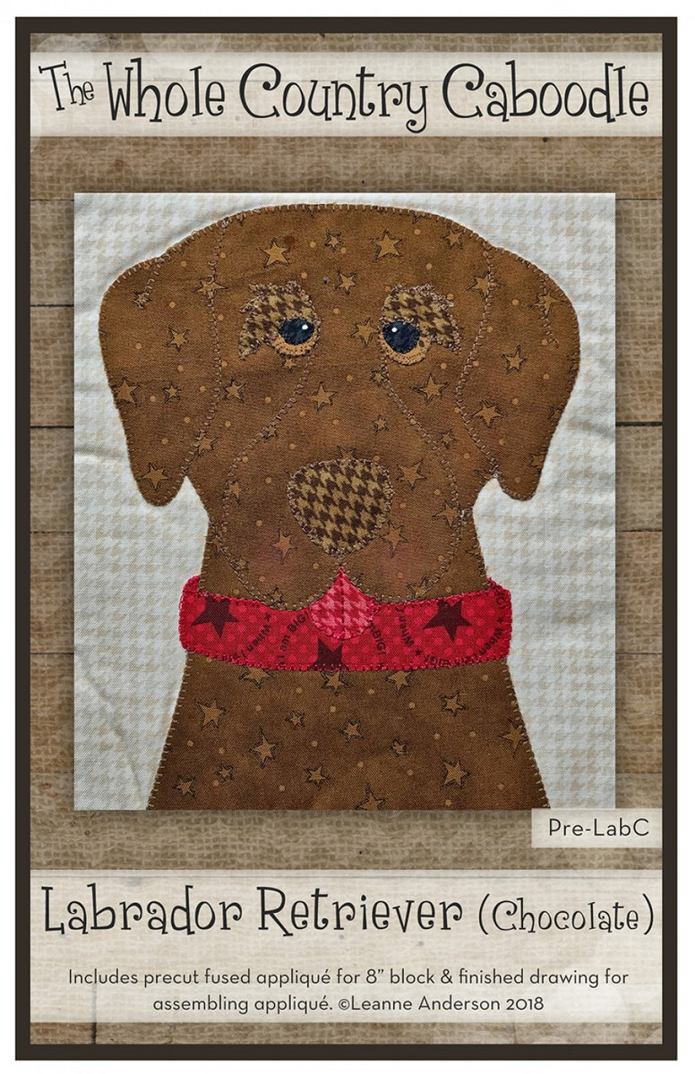 Labrador Retriever Chocolate Precut Fused Applique Pack Quilters ...
