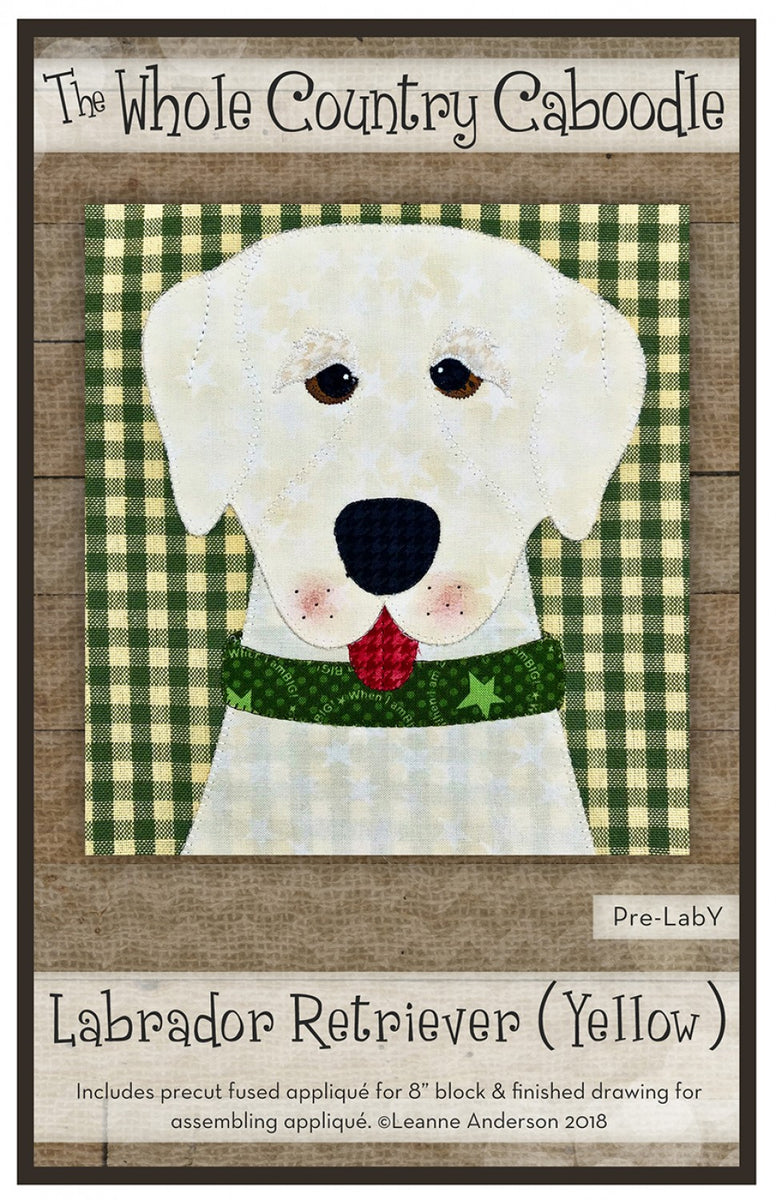 Labrador Retriever Yellow Precut Fused Applique Pack Quilters Pattern ...
