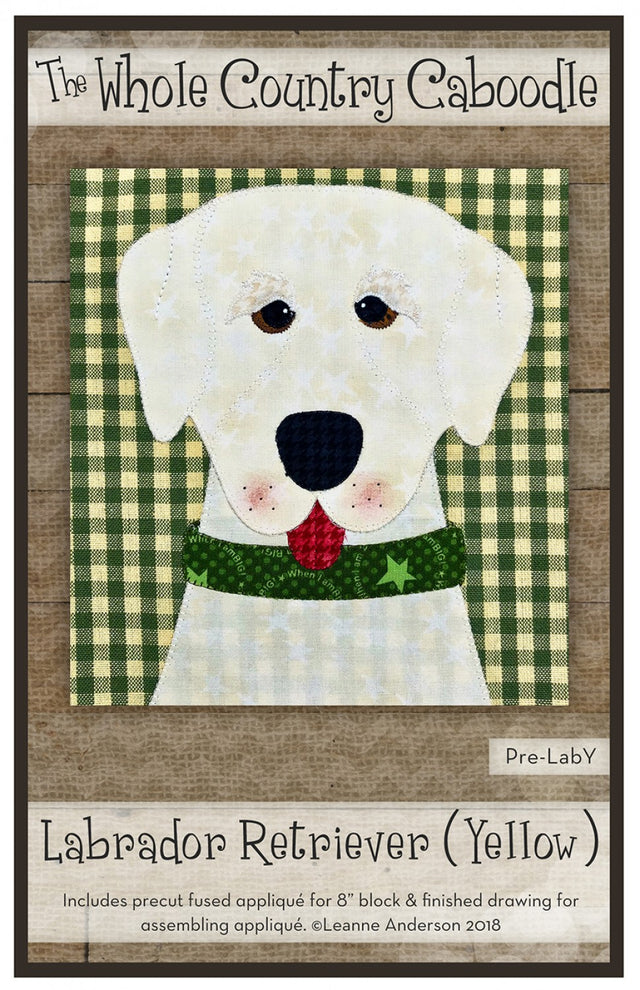 Labrador Retriever Yellow Precut Fused Applique Pack Quilters Pattern ...