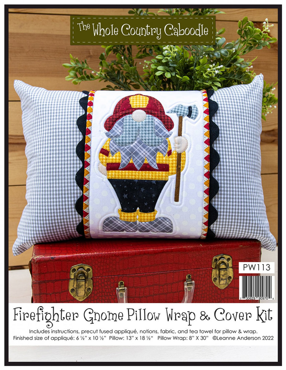 Firefighter Gnome Pillow Wrap & Cover Kit – Quilting Books Patterns and ...