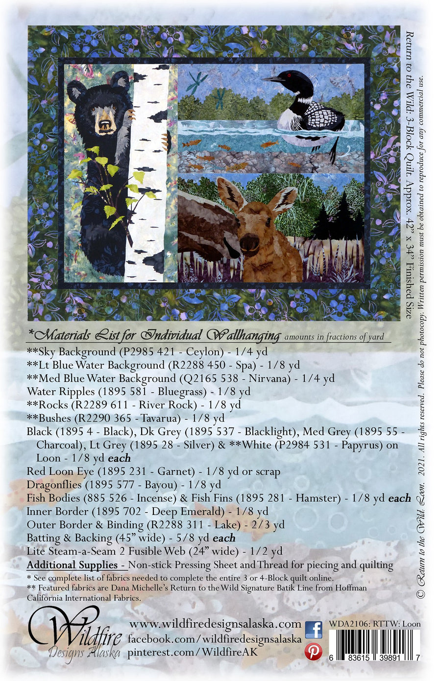 Return to the Wild: Loon Pattern Patterns – Quilting Books Patterns and ...