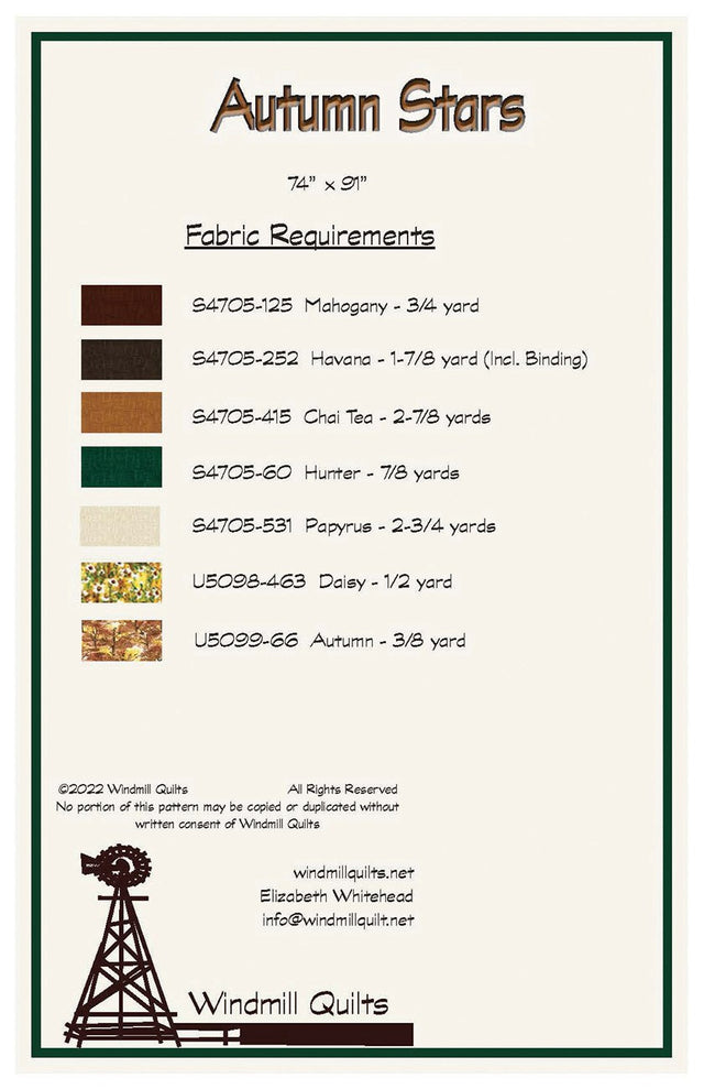 Autumn Star Quilt Pattern – Quilting Books Patterns and Notions