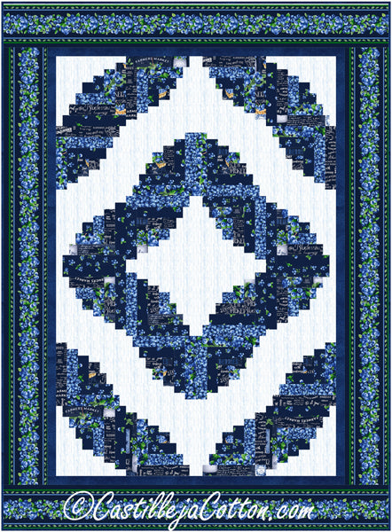 Crescent Log Cabin Blueberry Quilt Pattern – Quilting Books Patterns ...
