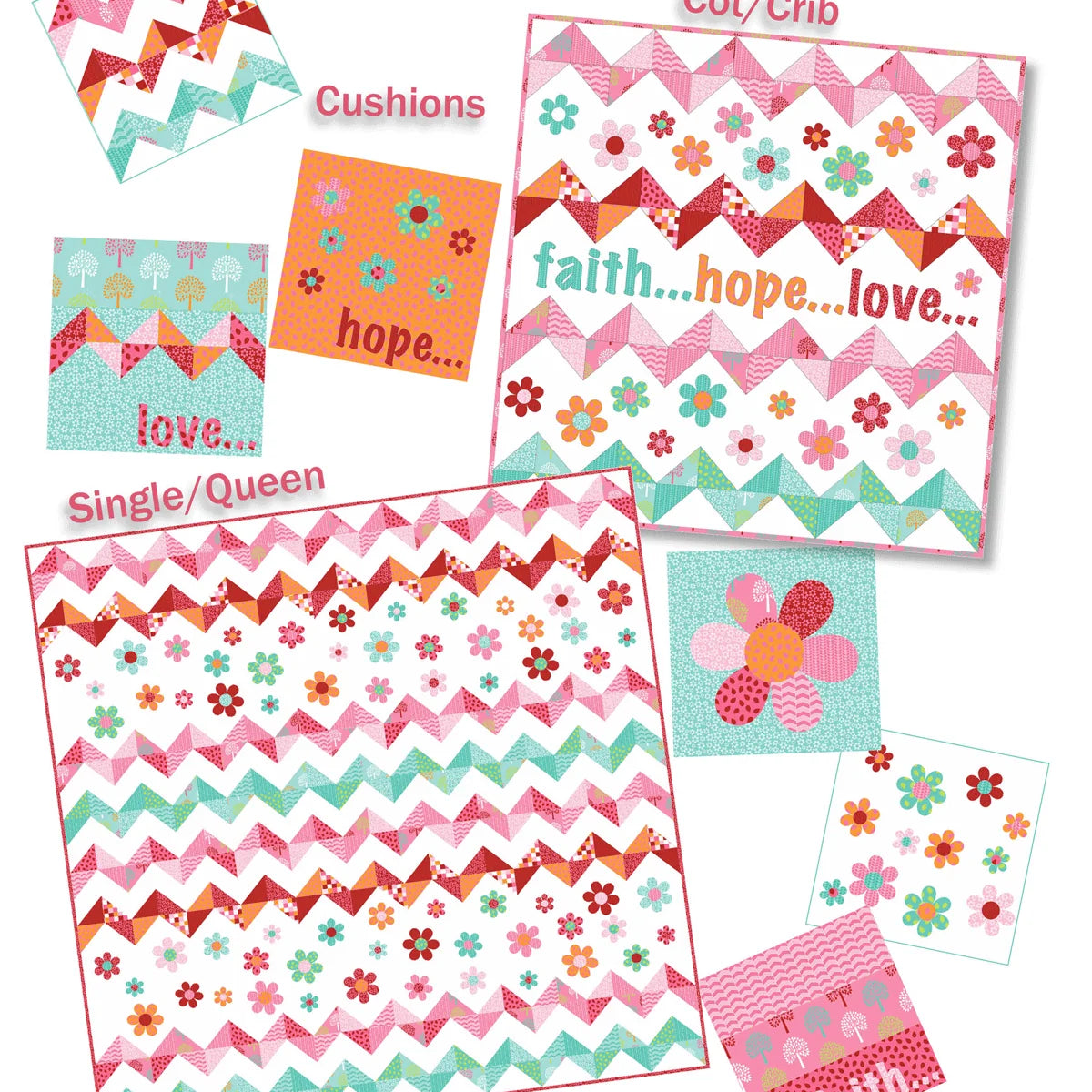 Faith Hope Love Downloadable Pattern – Quilting Books Patterns and Notions