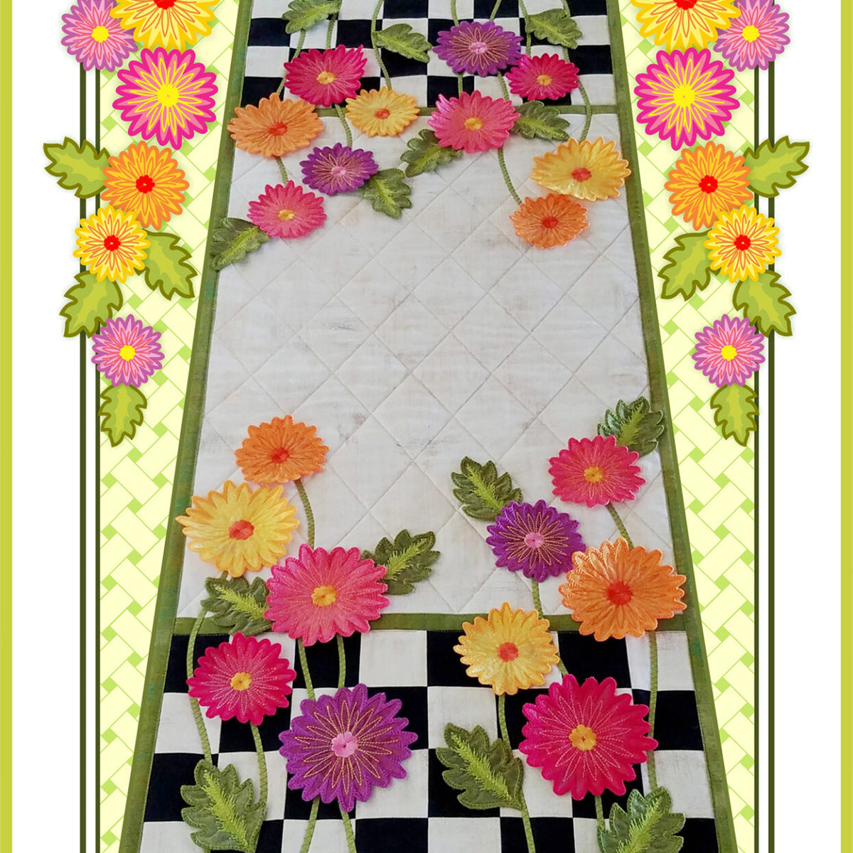 Field of Flowers Table Runner Downloadable Pattern – Quilting Books ...