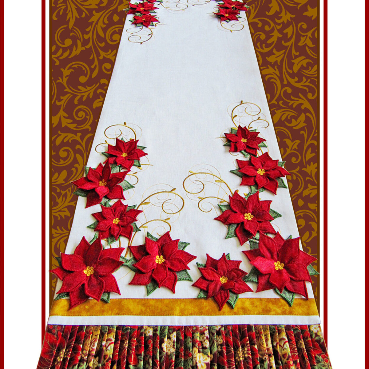 Poinsettia Table Runner Downloadable Pattern – Quilting Books Patterns ...