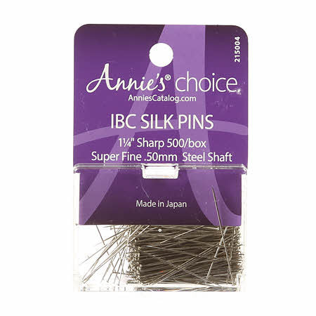 IBC Silk Super Fine Steel Pin SZ 20 - 1 1/4in Quilters – Quilting Books ...