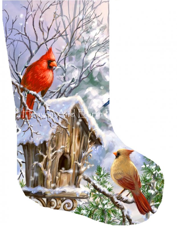 Stocking Birds Of A Feather Cross Stitch By Dona Gelsinger Quilt ...