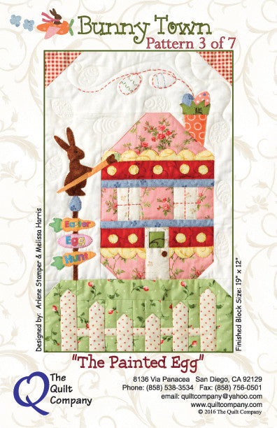 Bunny Town Block 3 - The Painted Egg Quilting Pattern – Quilting Books ...