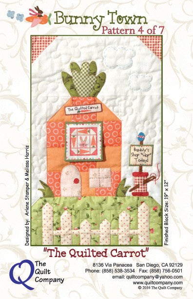 Bunny Town Block 4 - The Quilted Carrot Quilting Pattern – Quilting ...